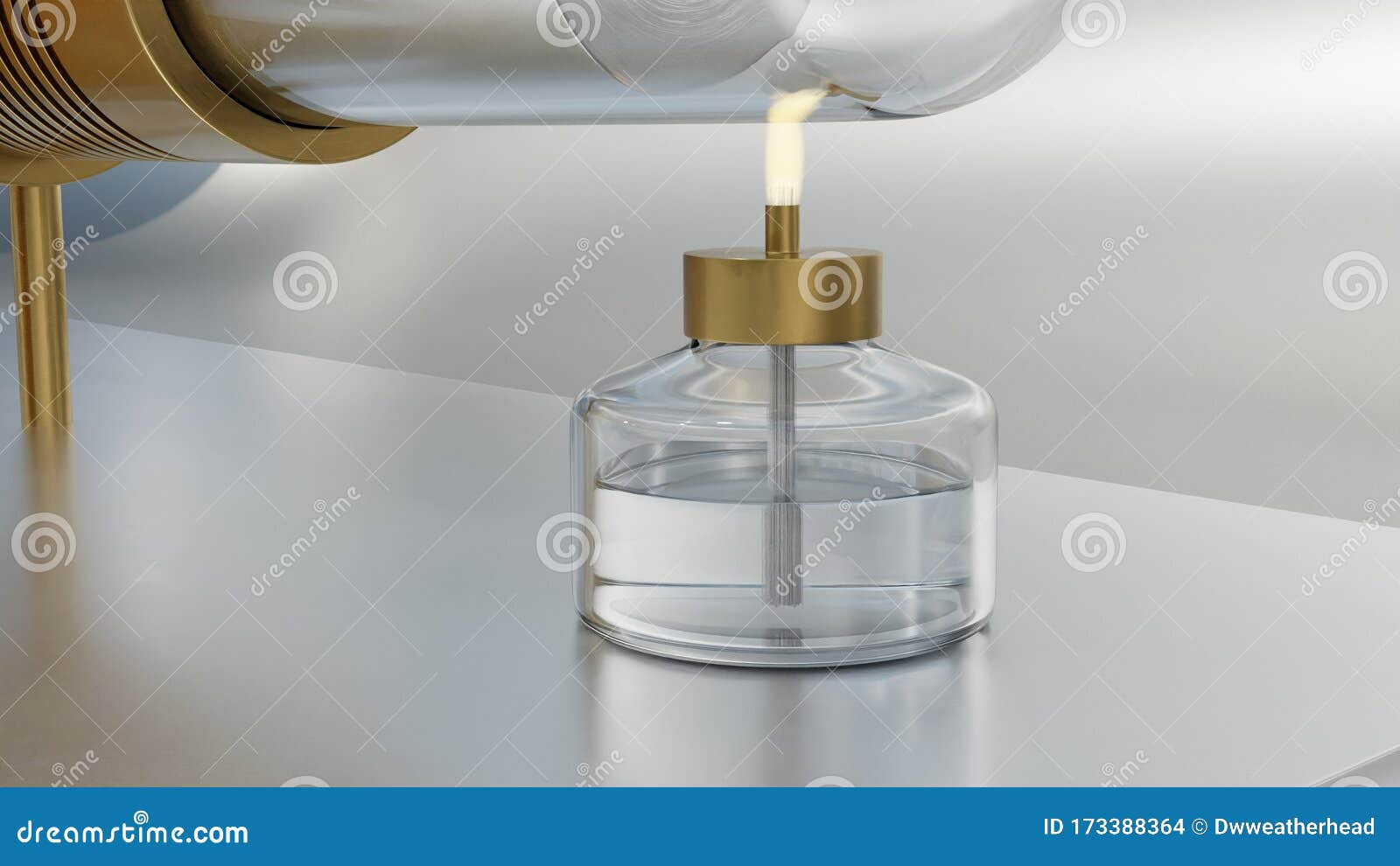 Stirling Engine Hot Air Engine Flame 3d Render Stock Illustration ...