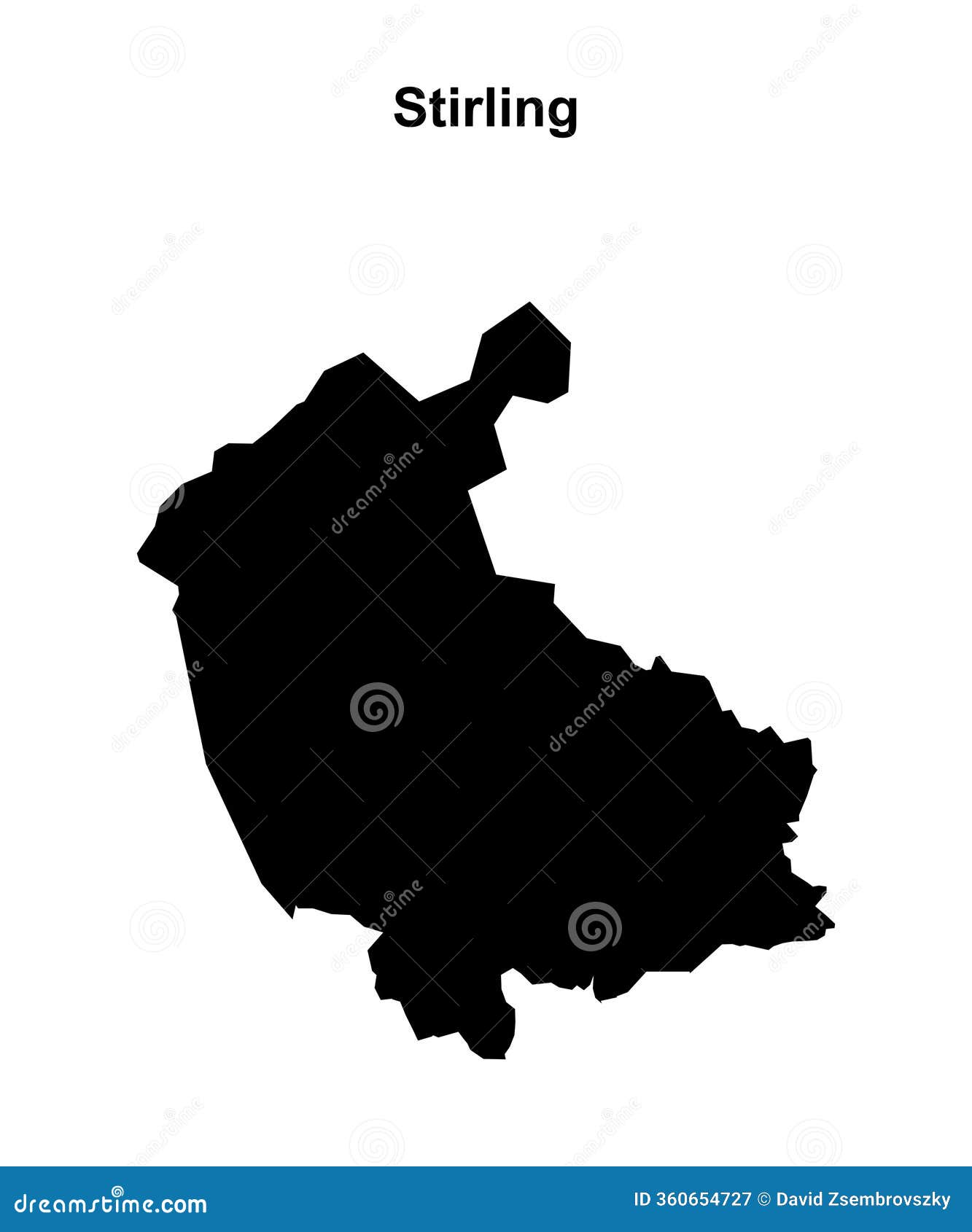 Stirling Outline Map Cartoon Vector | CartoonDealer.com #360654727