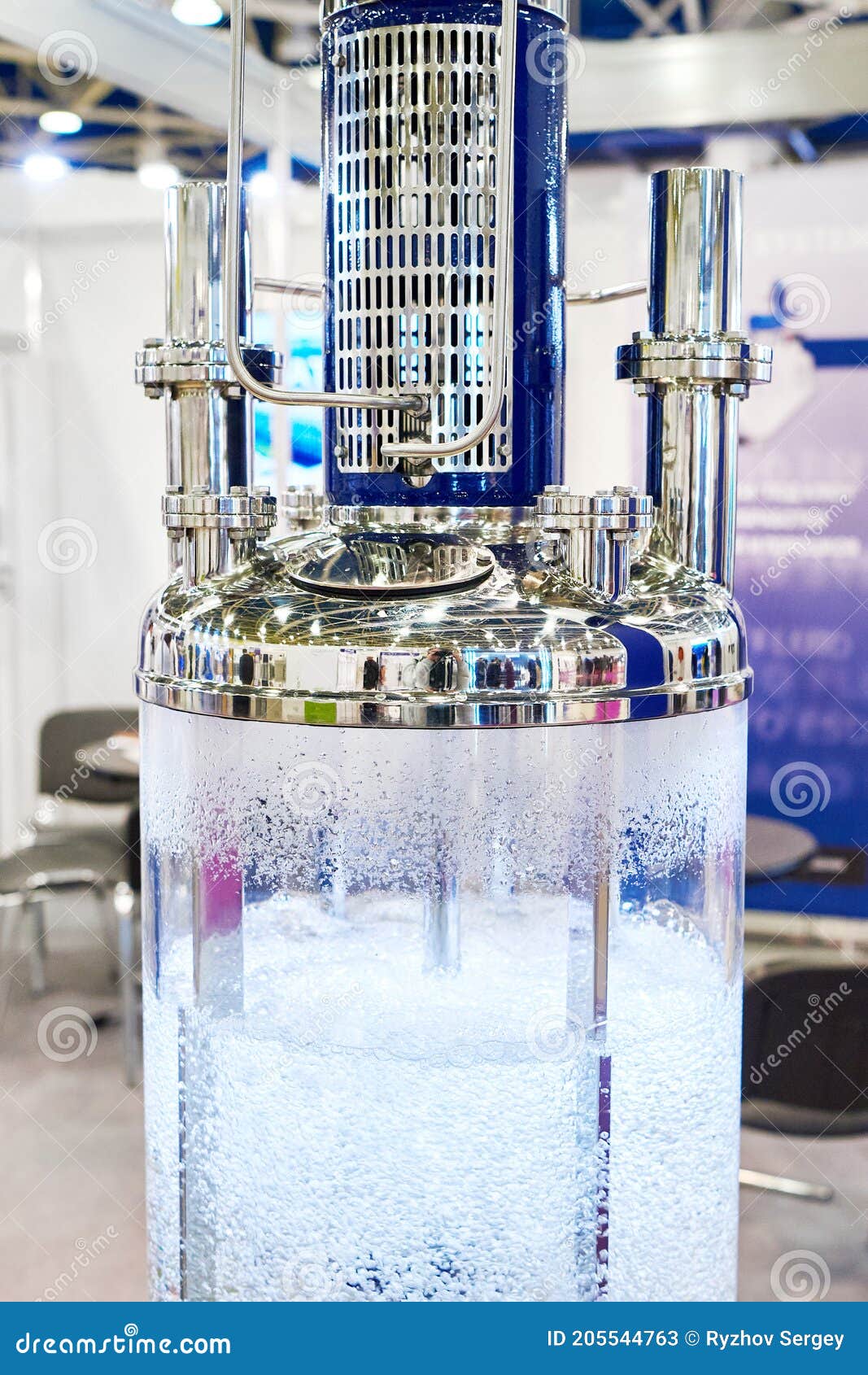 Stirring Device for Chemical Industry Stock Image - Image of glass ...