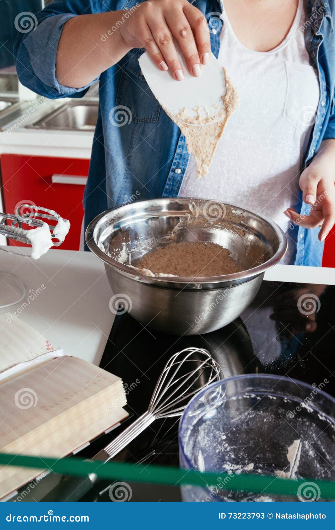 Stirring Ingredients stock image. Image of flour, mixing - 73223793