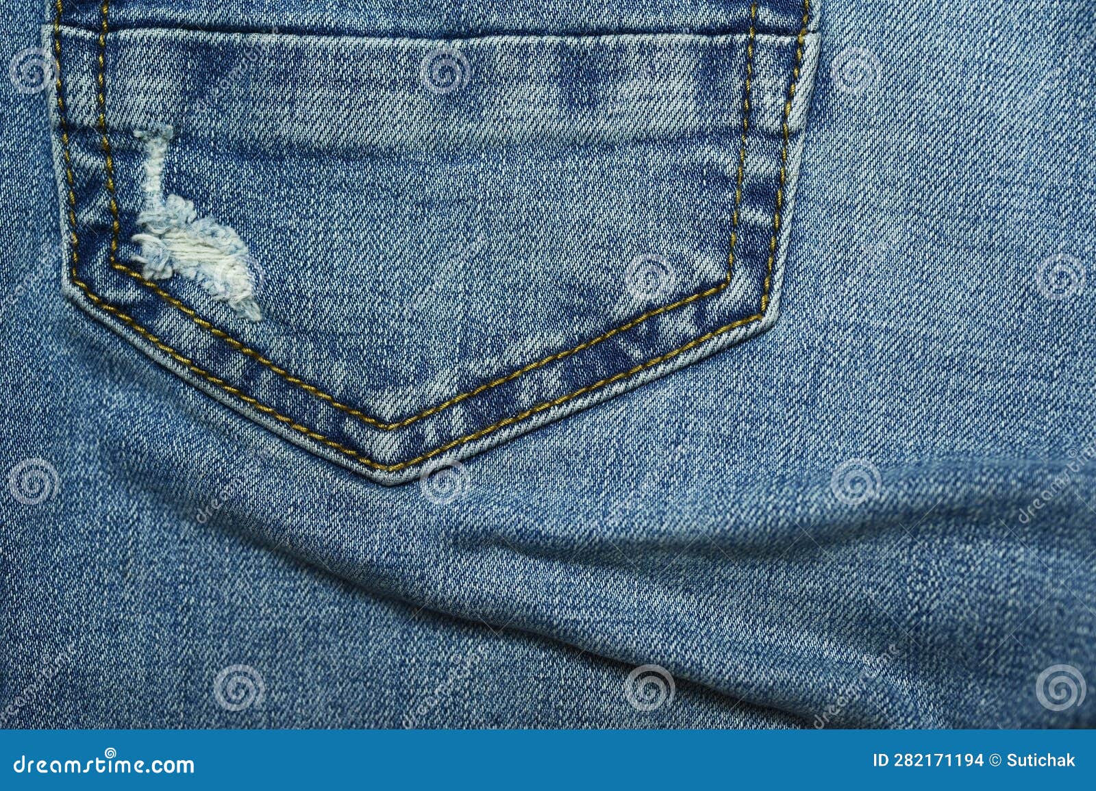 Close Up Stitch on Blue Jeans Textile Stock Photo - Image of detail ...