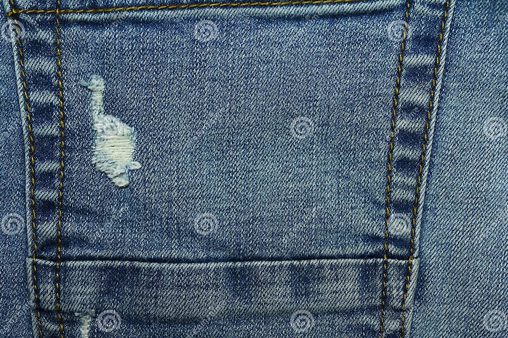 Close Up Stitch on Blue Jeans Textile Stock Photo - Image of fashion ...