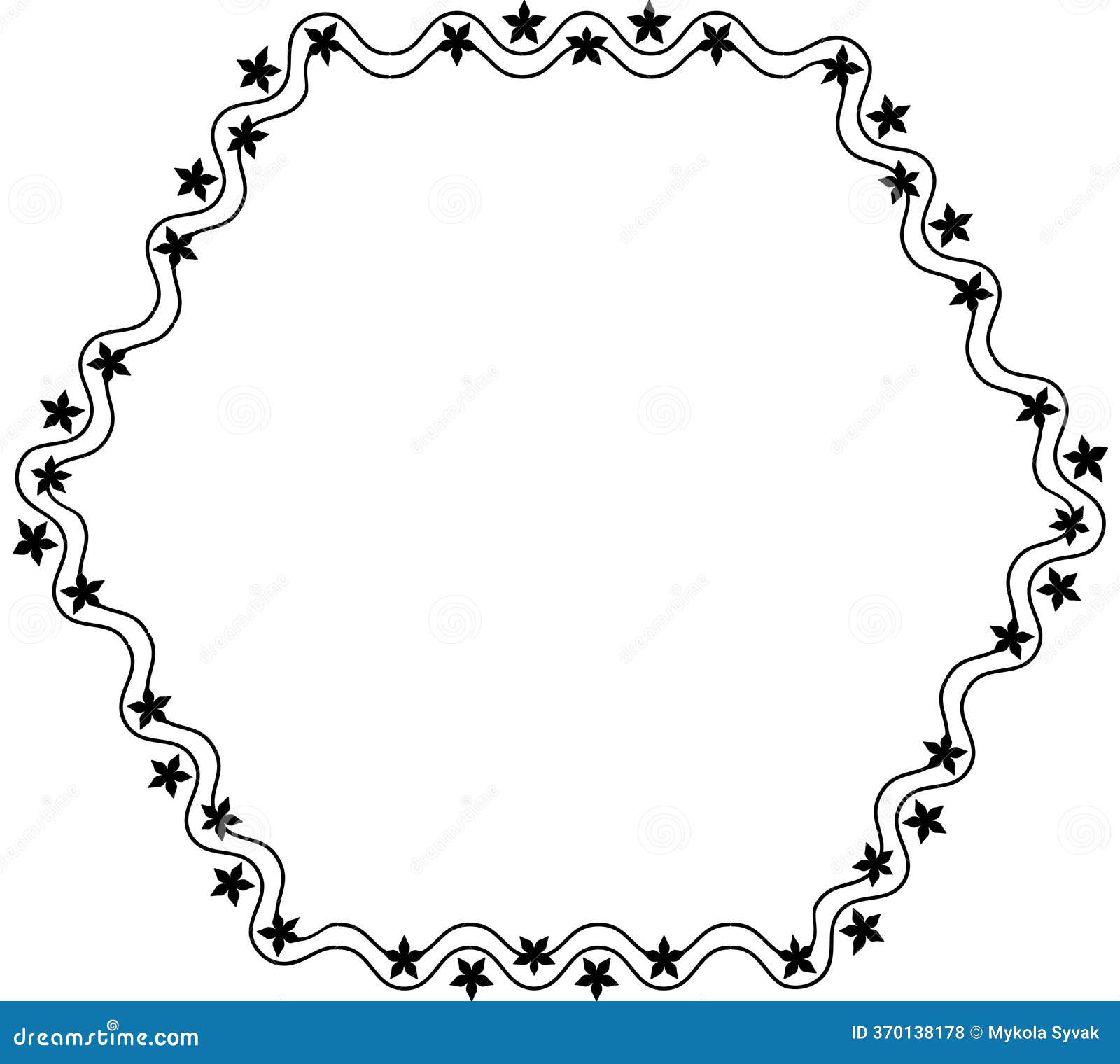Stitch Border Frame Vector Illustration | CartoonDealer.com #370138178
