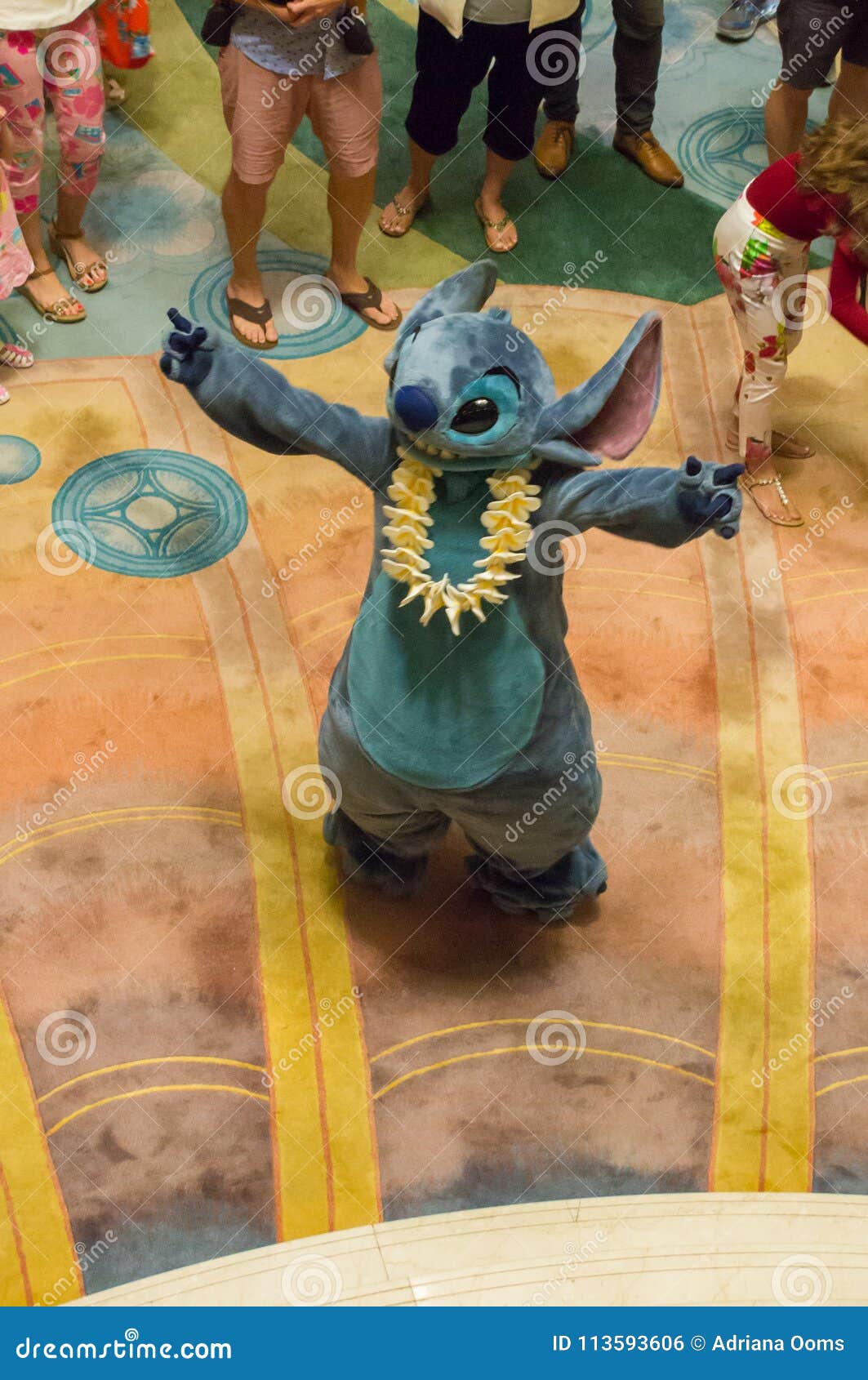Stitch Dancing On Board The Disney Magic Editorial Image ...