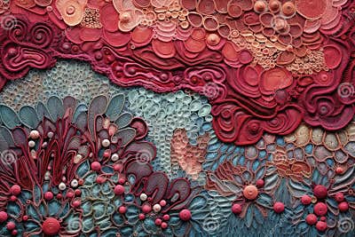 Stitch Patterns Created by a Sewing Machine Stock Image - Image of ...