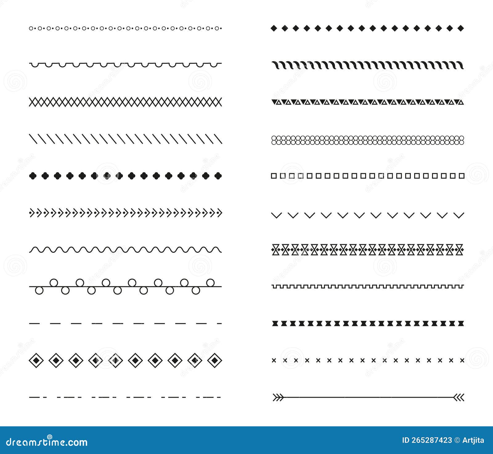 Stitch Stitches Vector Set. Stitched Repeated Seams Big Collection ...