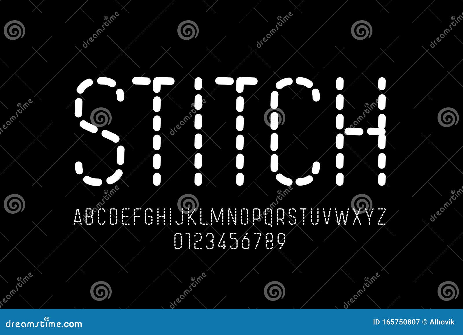 Stitch Font Vector Illustration | CartoonDealer.com #149060208