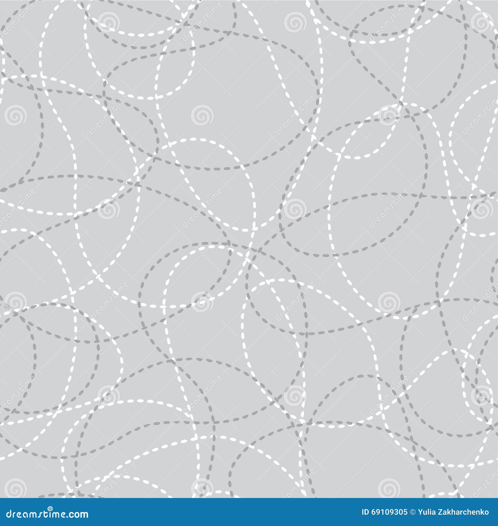 Stitched Curves Grey Seamless Pattern Stock Vector - Illustration of ...