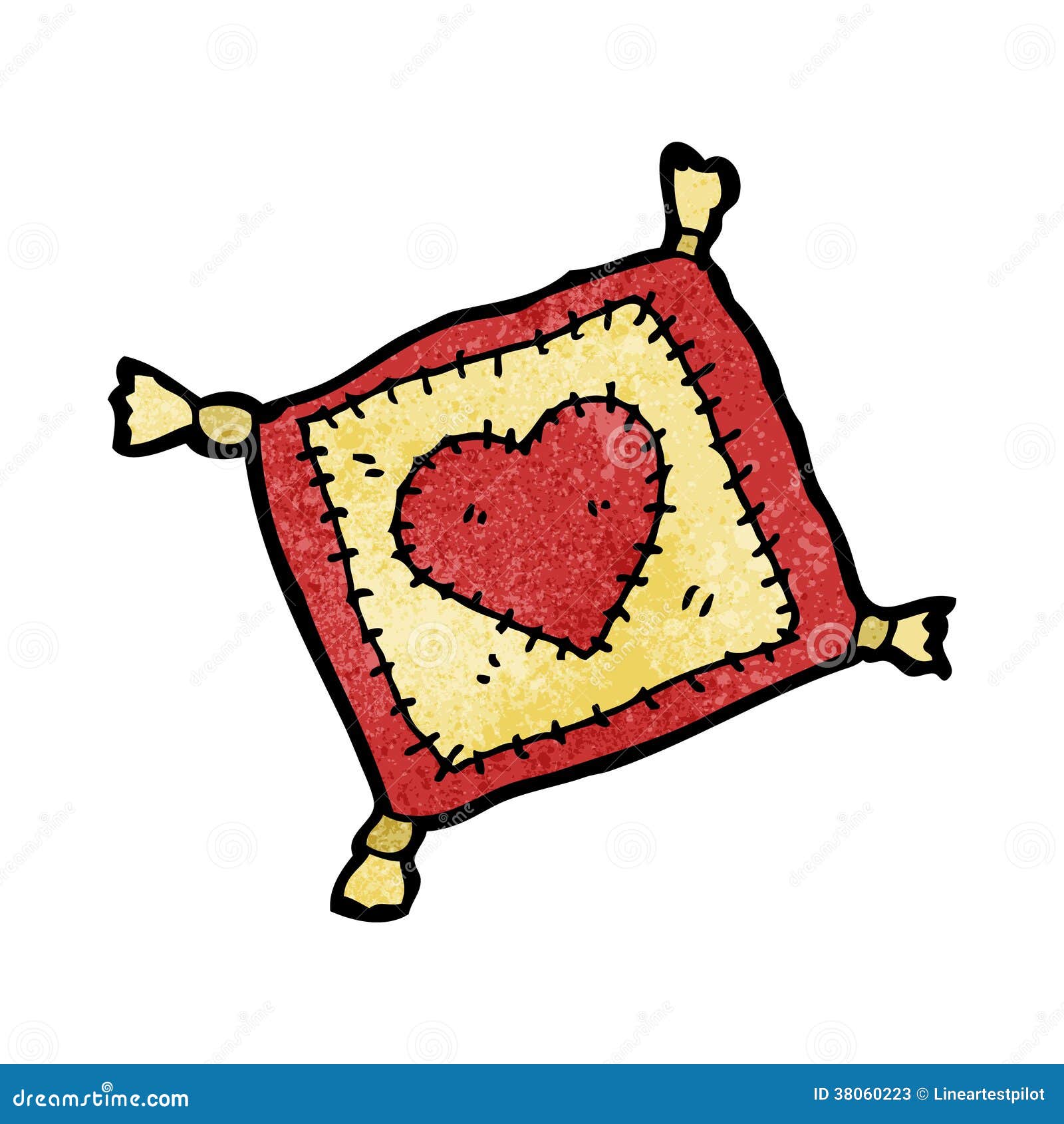 Stitched cushion cartoon stock vector. Illustration of cushion - 38060223