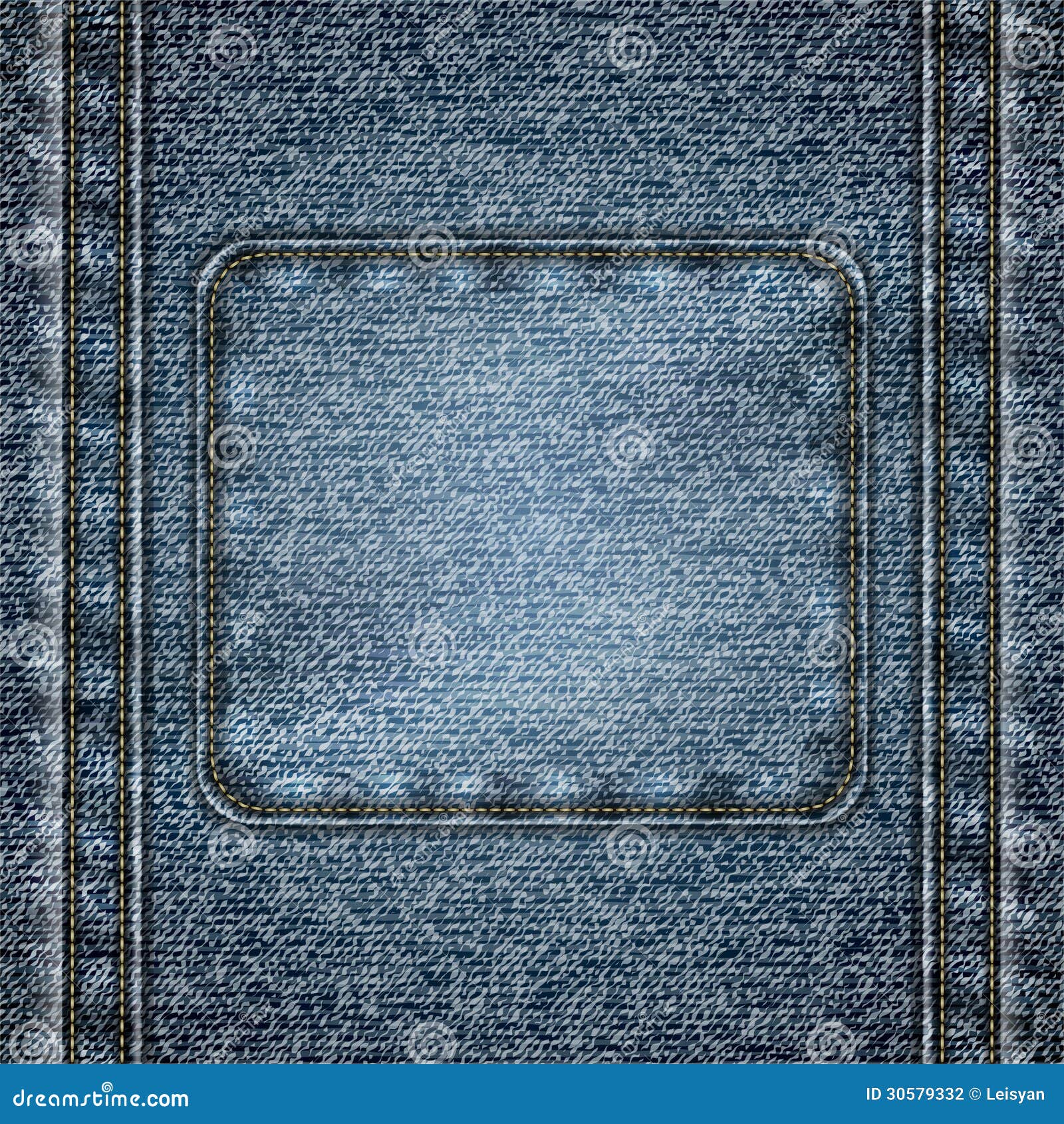 Stitched denim background stock vector. Illustration of garment - 30579332