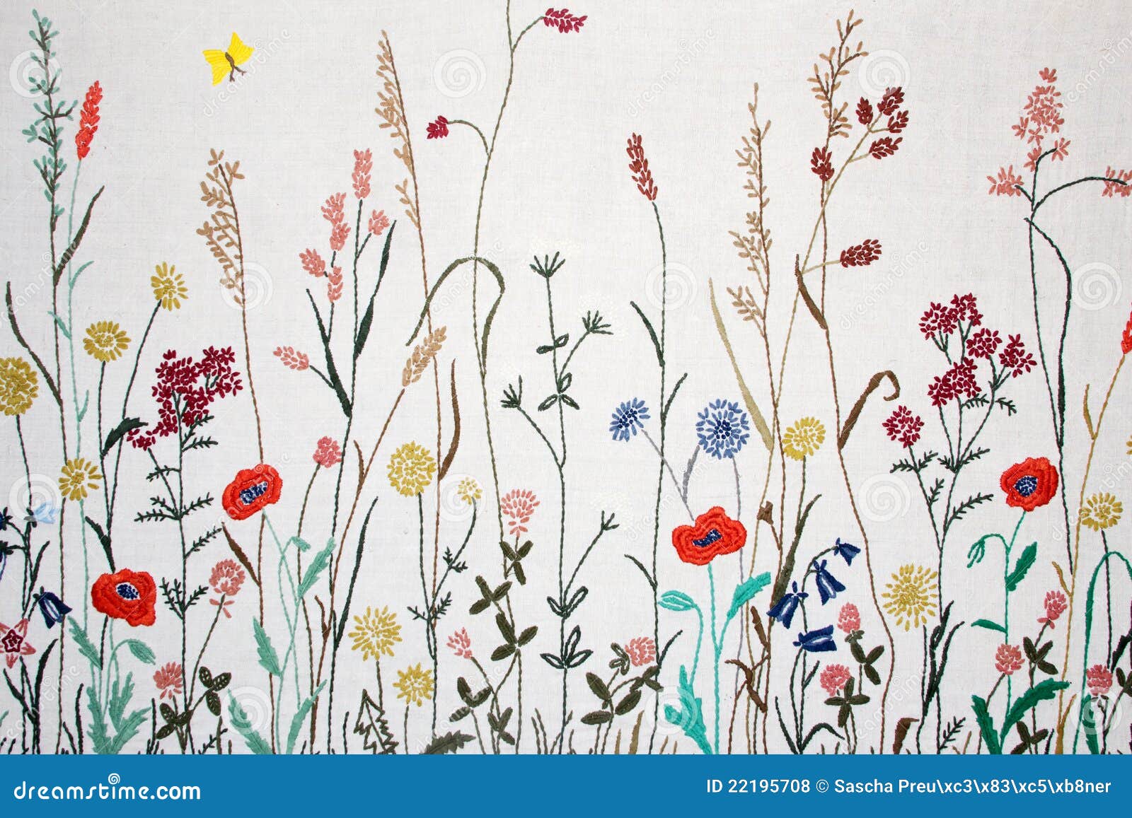 Stitched flowers stock photo. Image of effect, decoration - 22195708