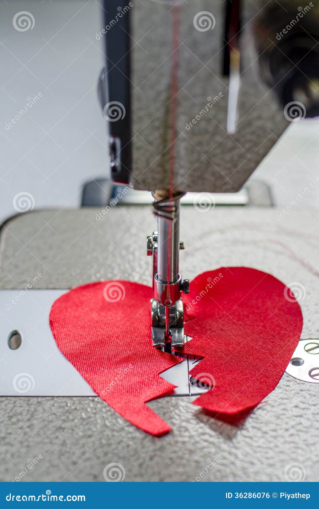 Stitched Red Cloth Broken Heart Stock Photo - Image of breakup, human ...