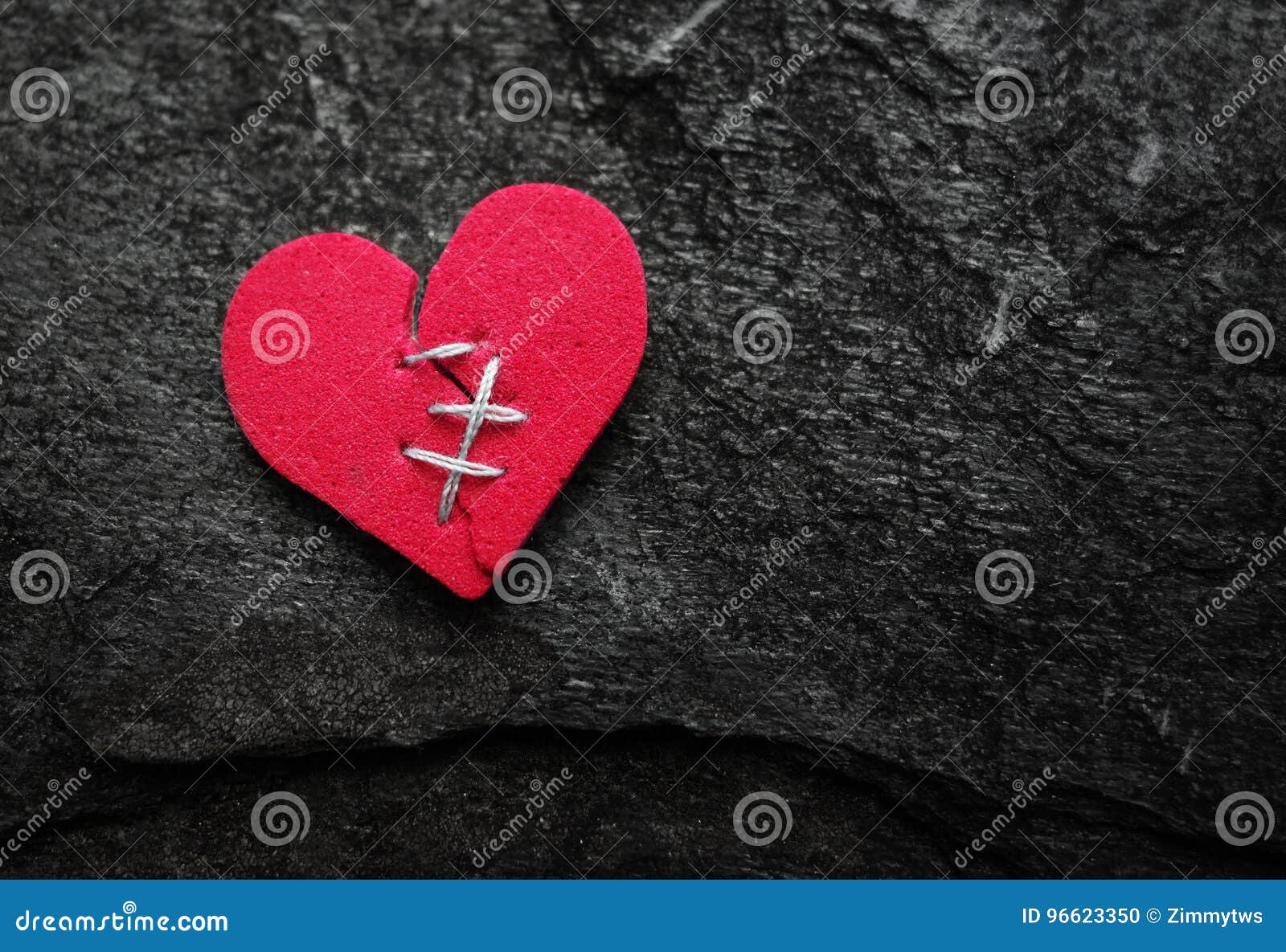 Stitched red heart stock photo. Image of recovery, thread - 96623350