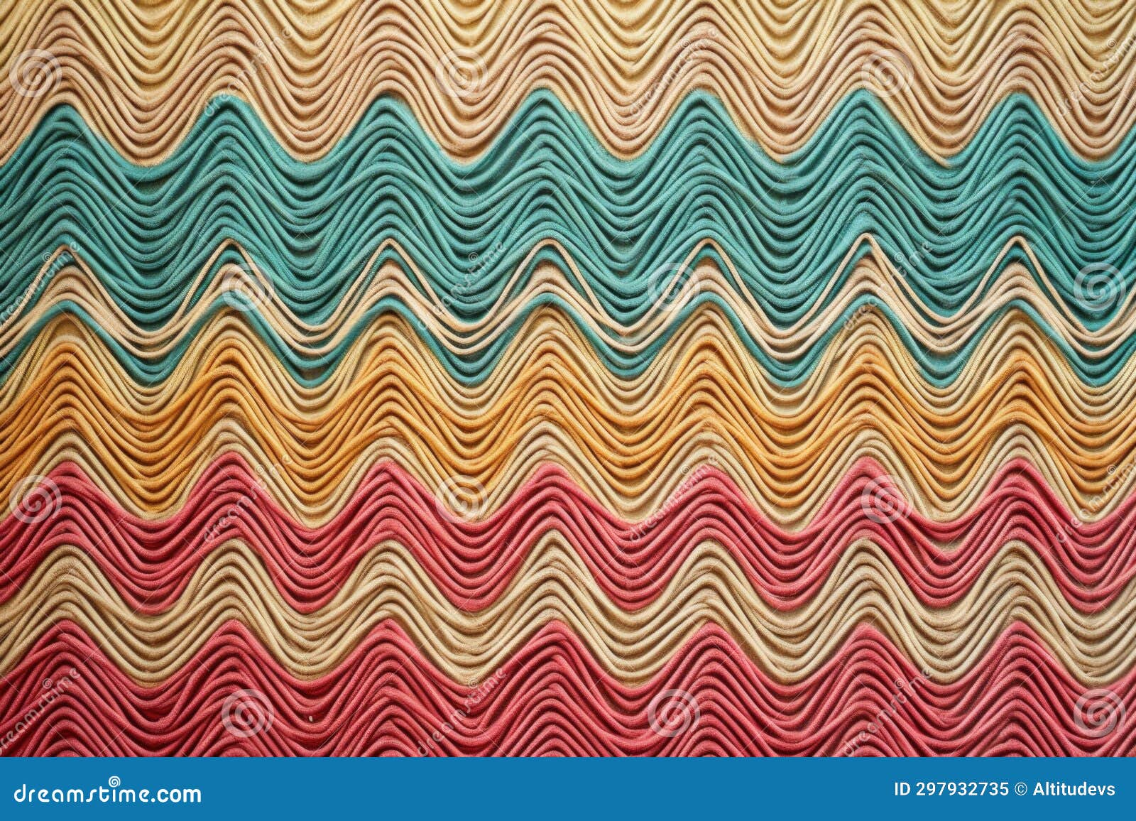 Stitched Silk Cloth with Zigzag Pattern Design Stock Image - Image of ...