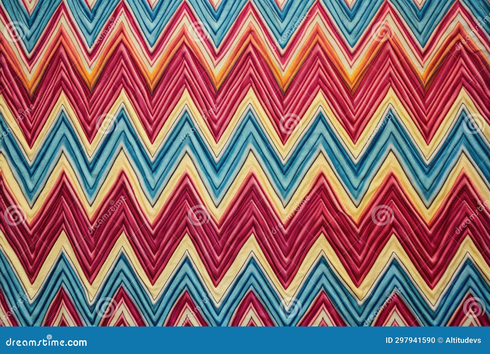 Stitched Silk Cloth with Zigzag Pattern Design Stock Photo - Image of ...