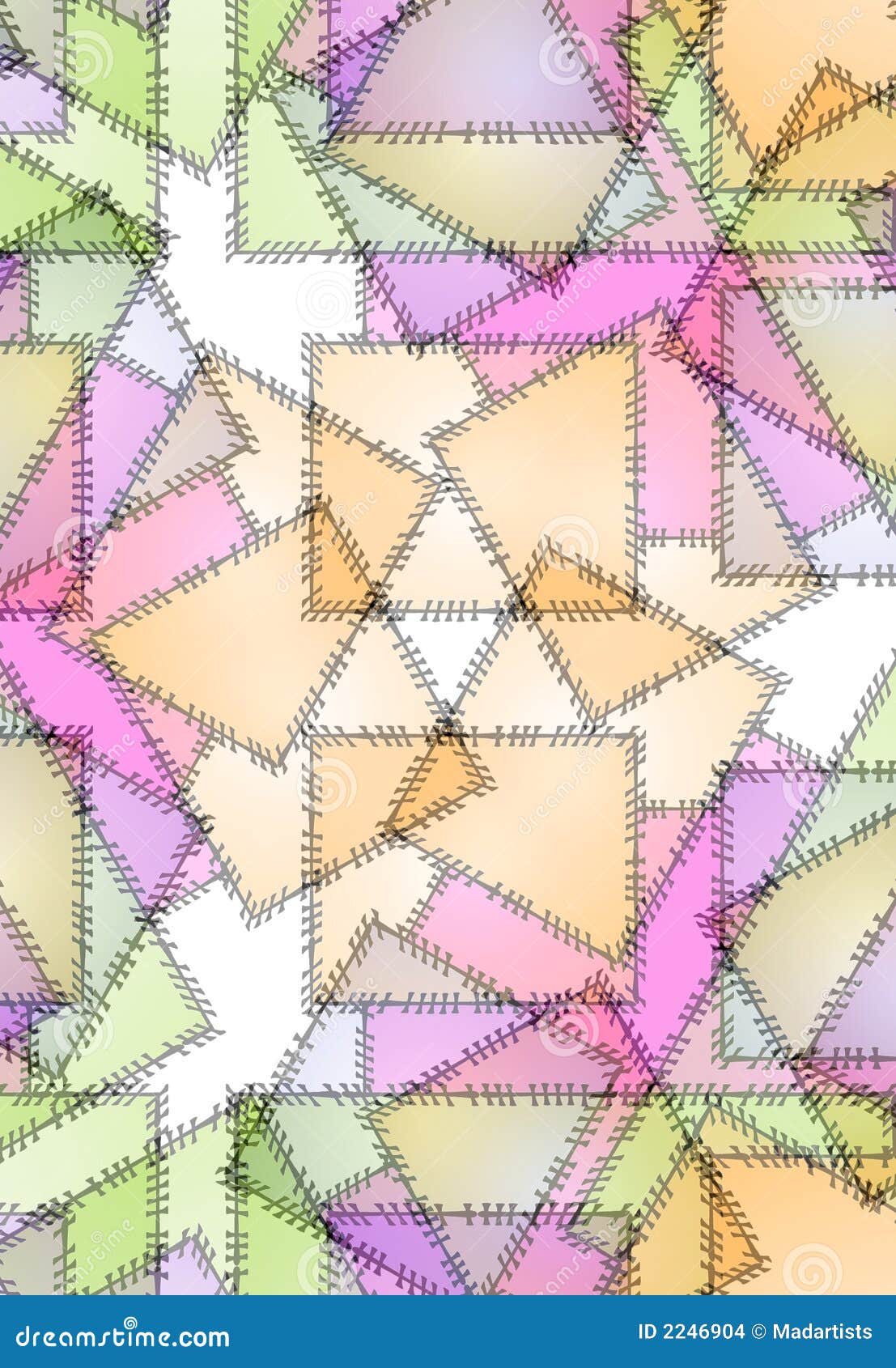 Stitches Threads Quilt Pattern Stock Illustration - Illustration of ...