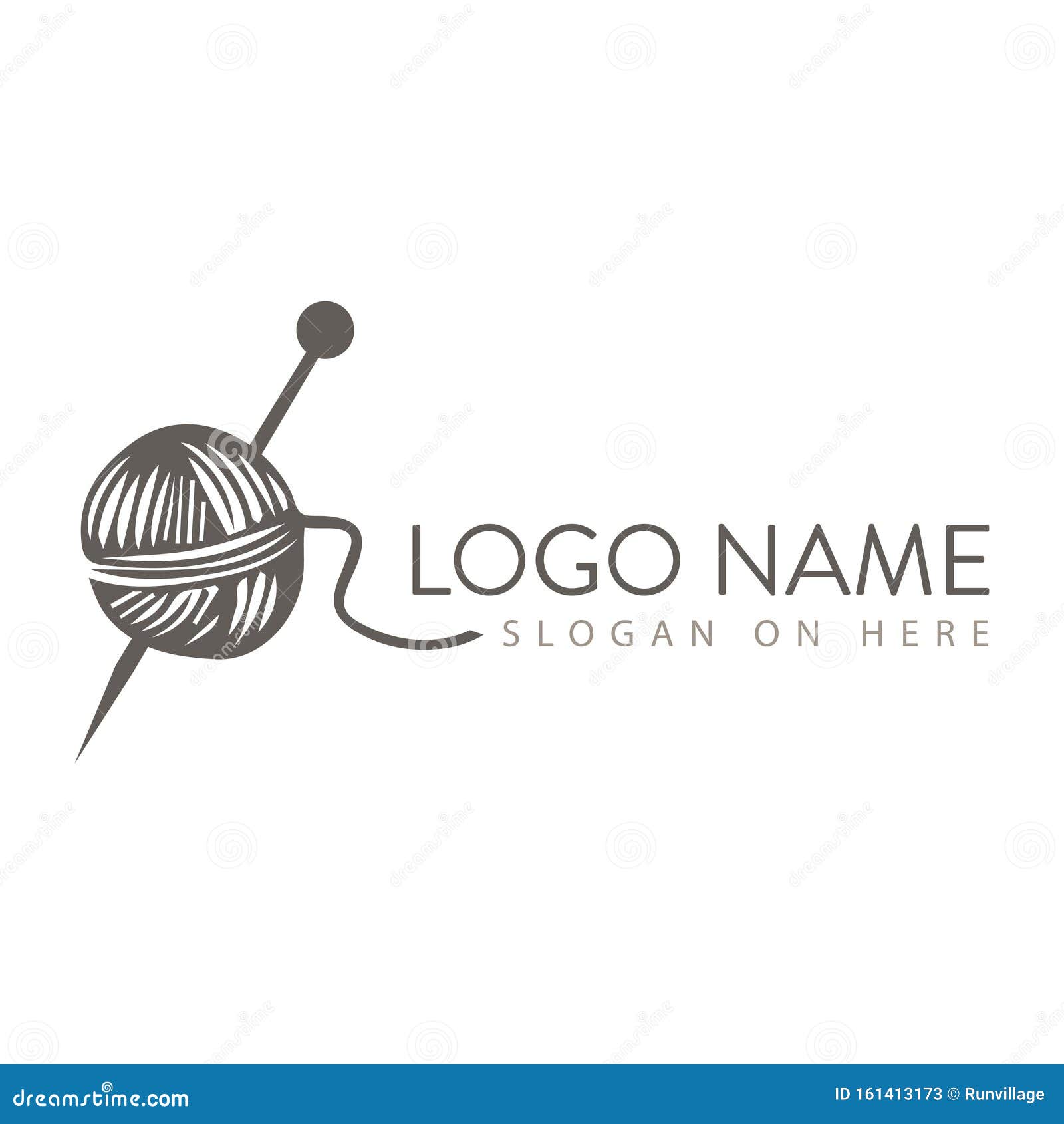Stitching Logo Design Template Stock Illustration - Illustration of ...