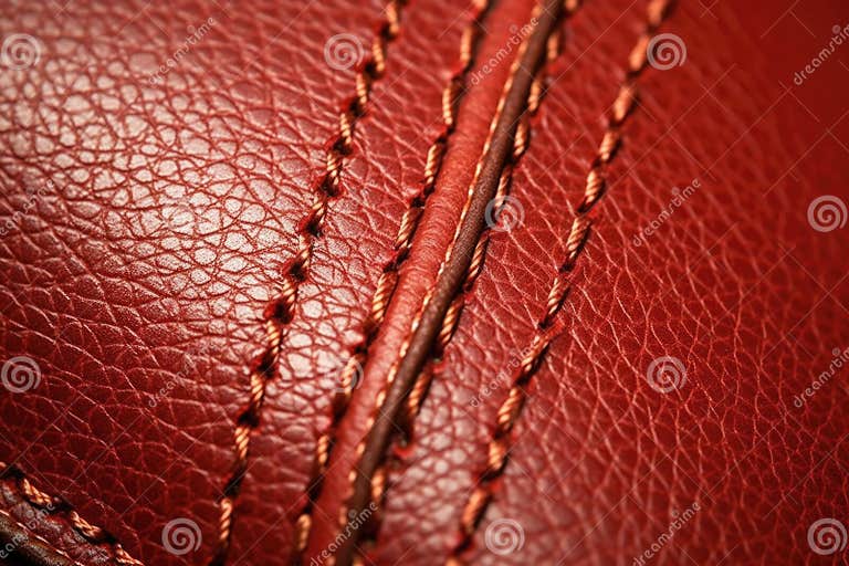 Stitching Details of a Single Leather Boot Stock Photo - Image of ...