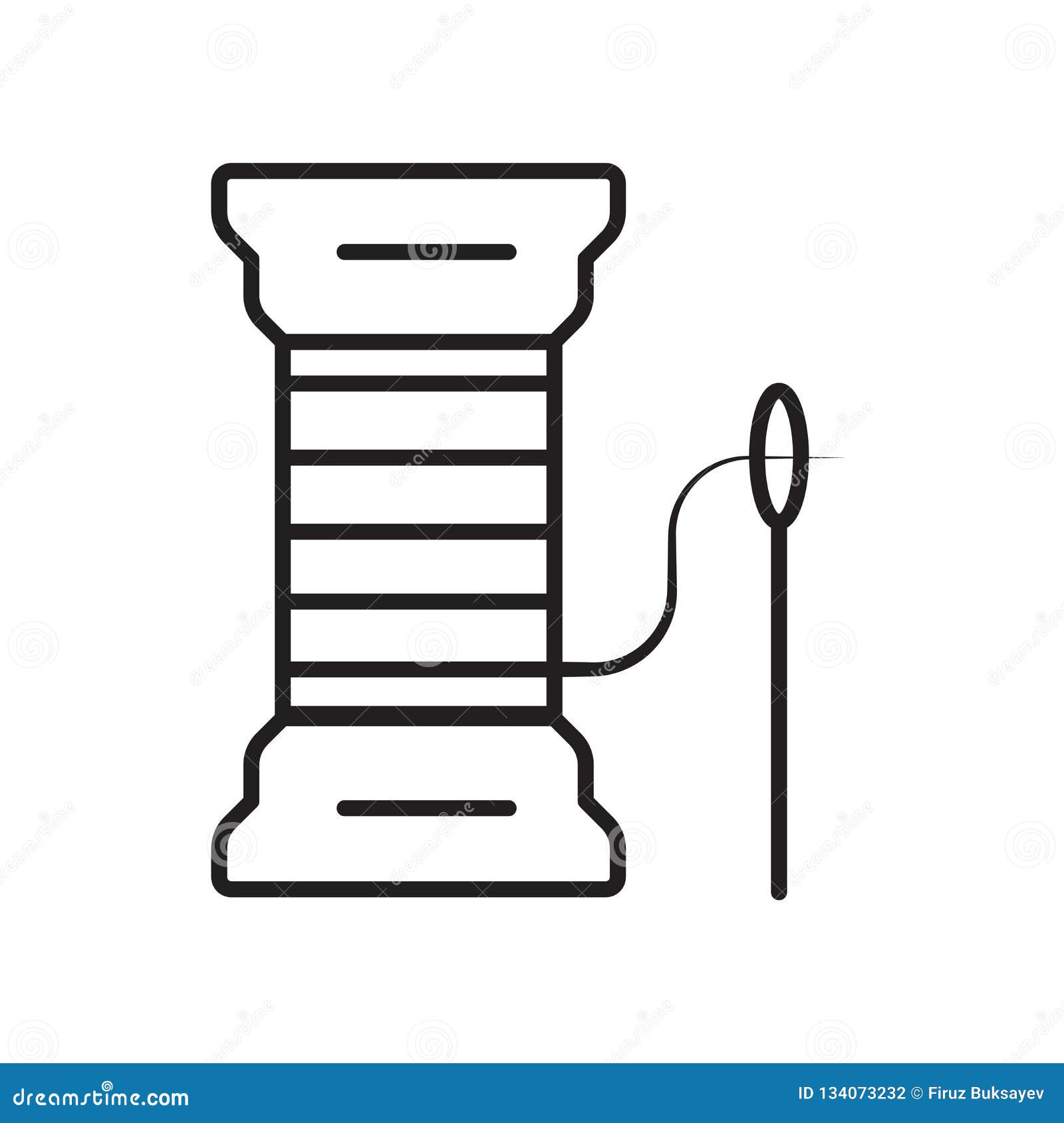 Stitching Icon Vector Isolated on White Background, Stitching Sign ...