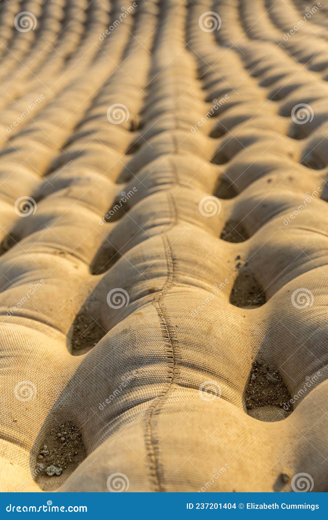 Stitching Runs Down the Middle of a Concrete Lined Ditch Channel Stock ...
