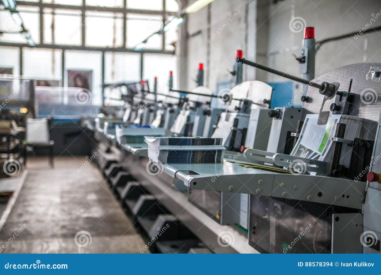 Stitching and Trimming Line Stock Photo - Image of publish, printer ...