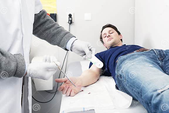 Stitching a wound stock image. Image of pain, diagnostic - 23972311