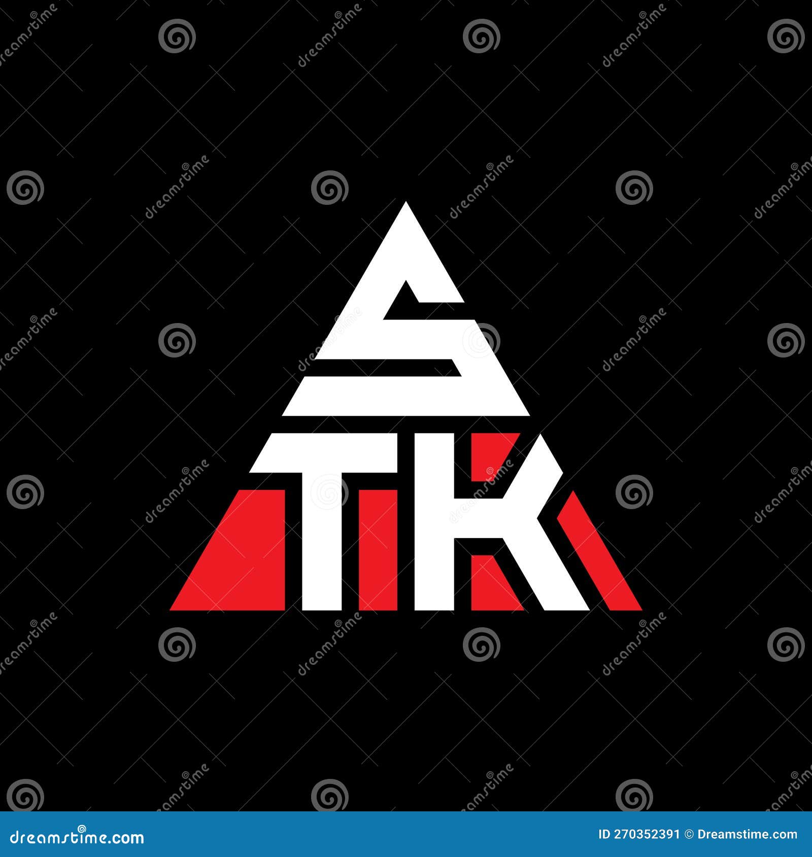 STK Triangle Letter Logo Design with Triangle Shape. STK Triangle Logo ...