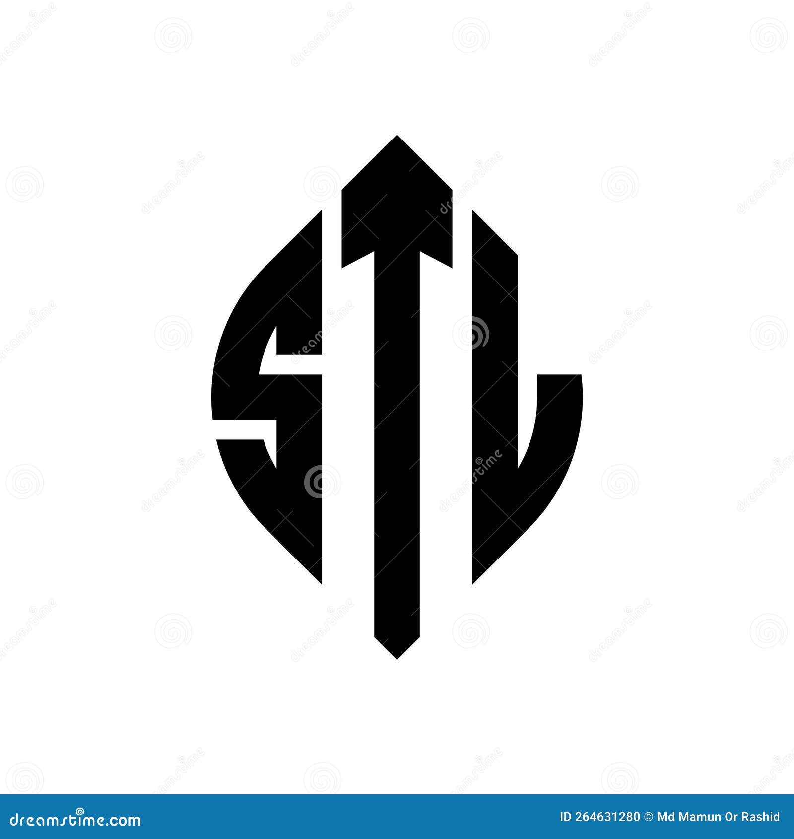 STL Circle Letter Logo Design with Circle and Ellipse Shape. STL ...