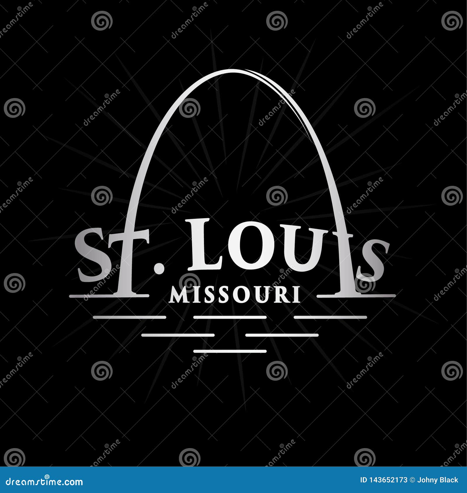 St. Louis Logo Design. Saint Louis Arch. Vector and Illustration. Stock ...