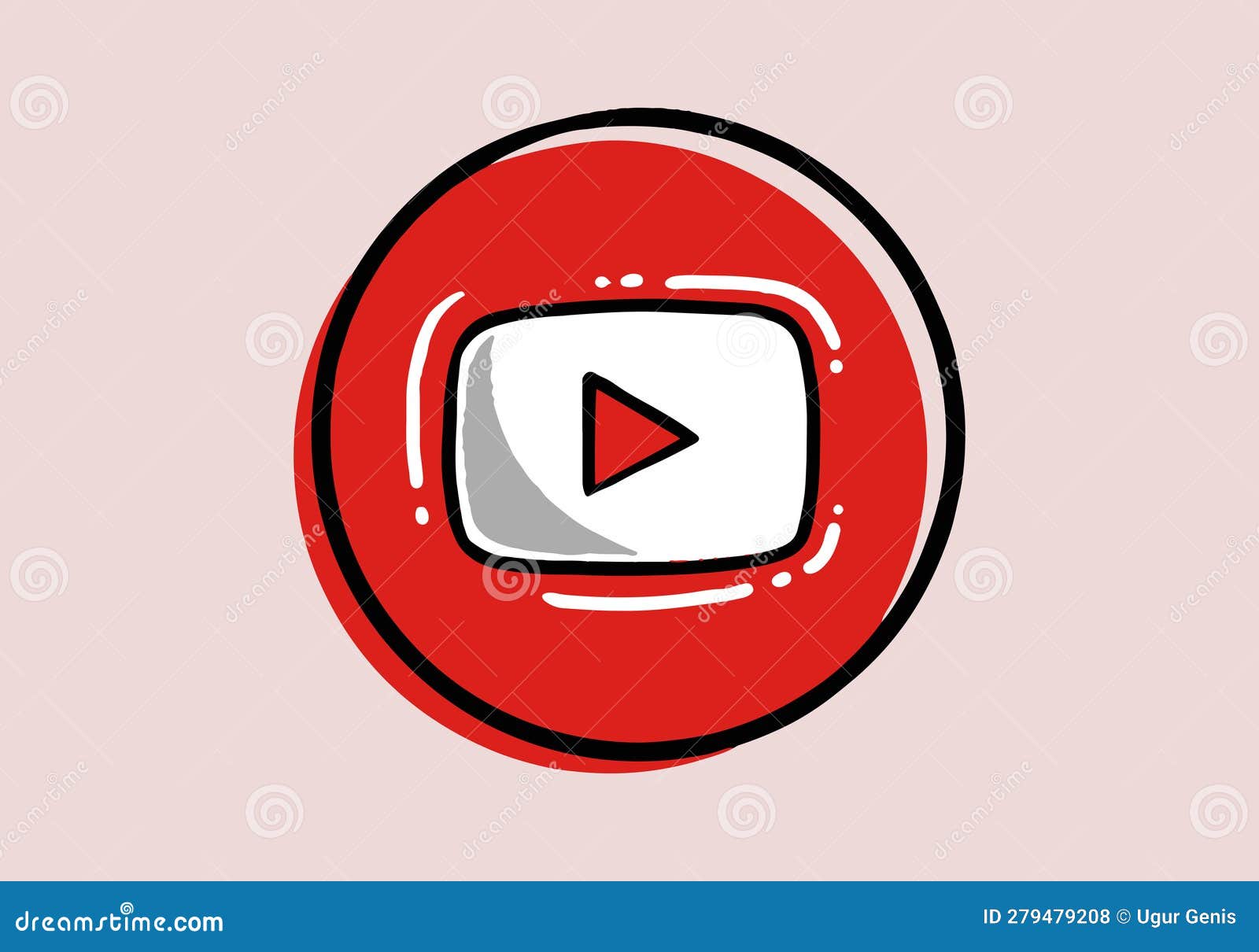 YouTube Button On An Isolated Background. Collection. Symbol. Vector ...