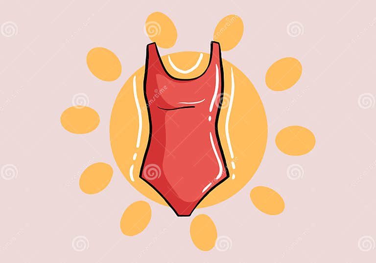 Bright Colorful Swimsuit. Beach Female Form Stock Vector - Illustration ...