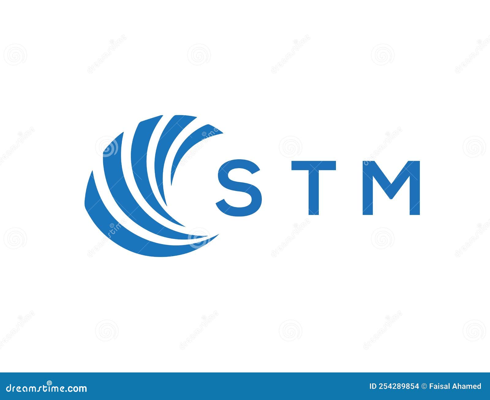 STM Letter Logo Design on White Background. STM Creative Circle Letter ...