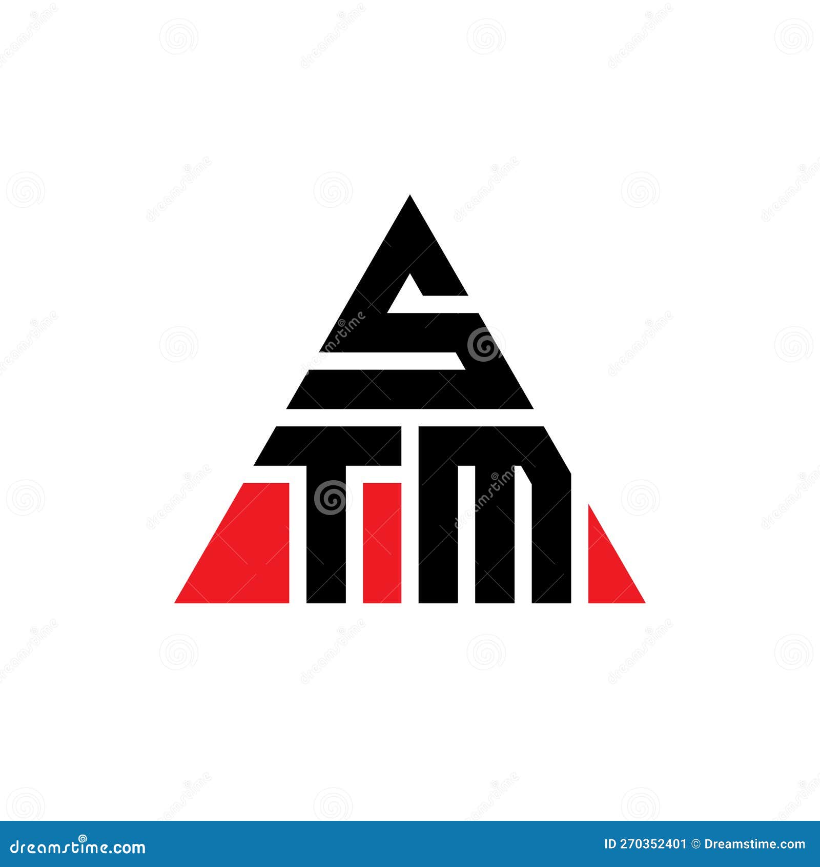 STM Triangle Letter Logo Design with Triangle Shape. STM Triangle Logo ...