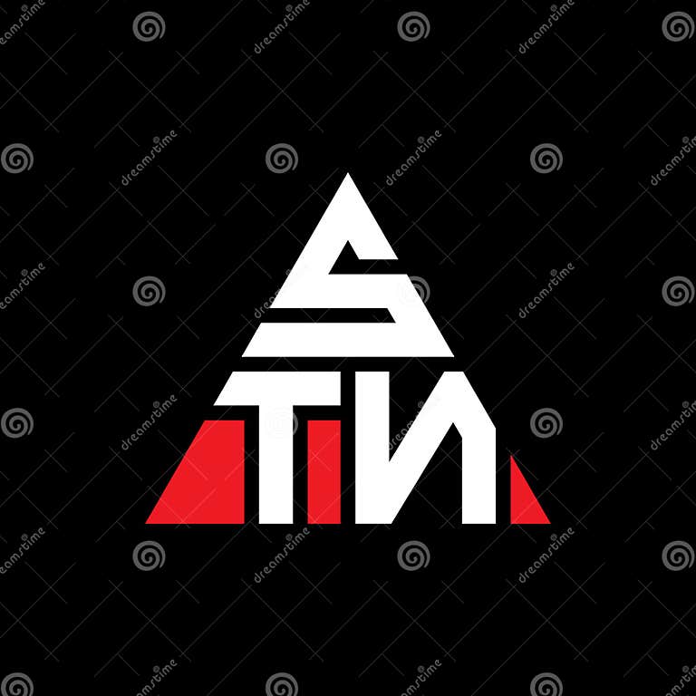 STN Triangle Letter Logo Design with Triangle Shape. STN Triangle Logo ...