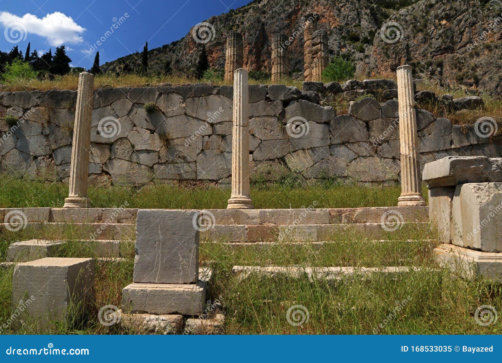 Stoa of the Athenians stock image. Image of athenians - 168533035
