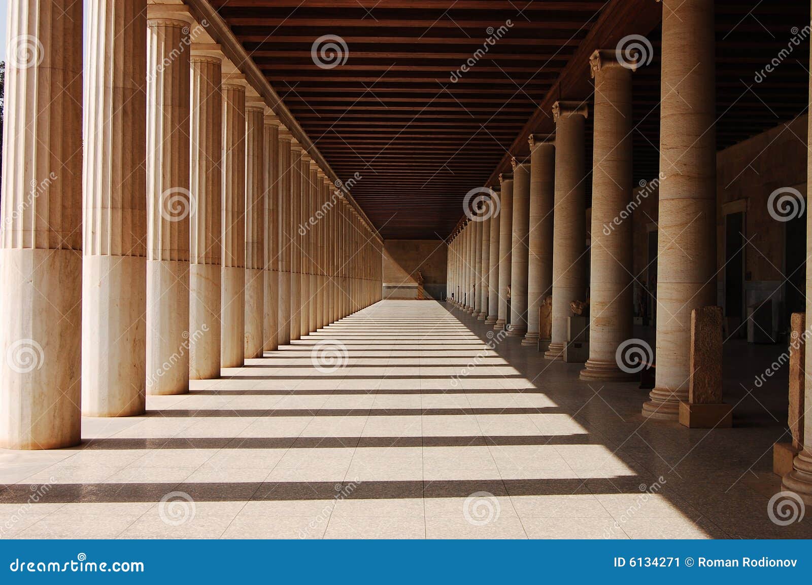 Stoa of Attalos stock image. Image of europe, shadow, greece - 6134271