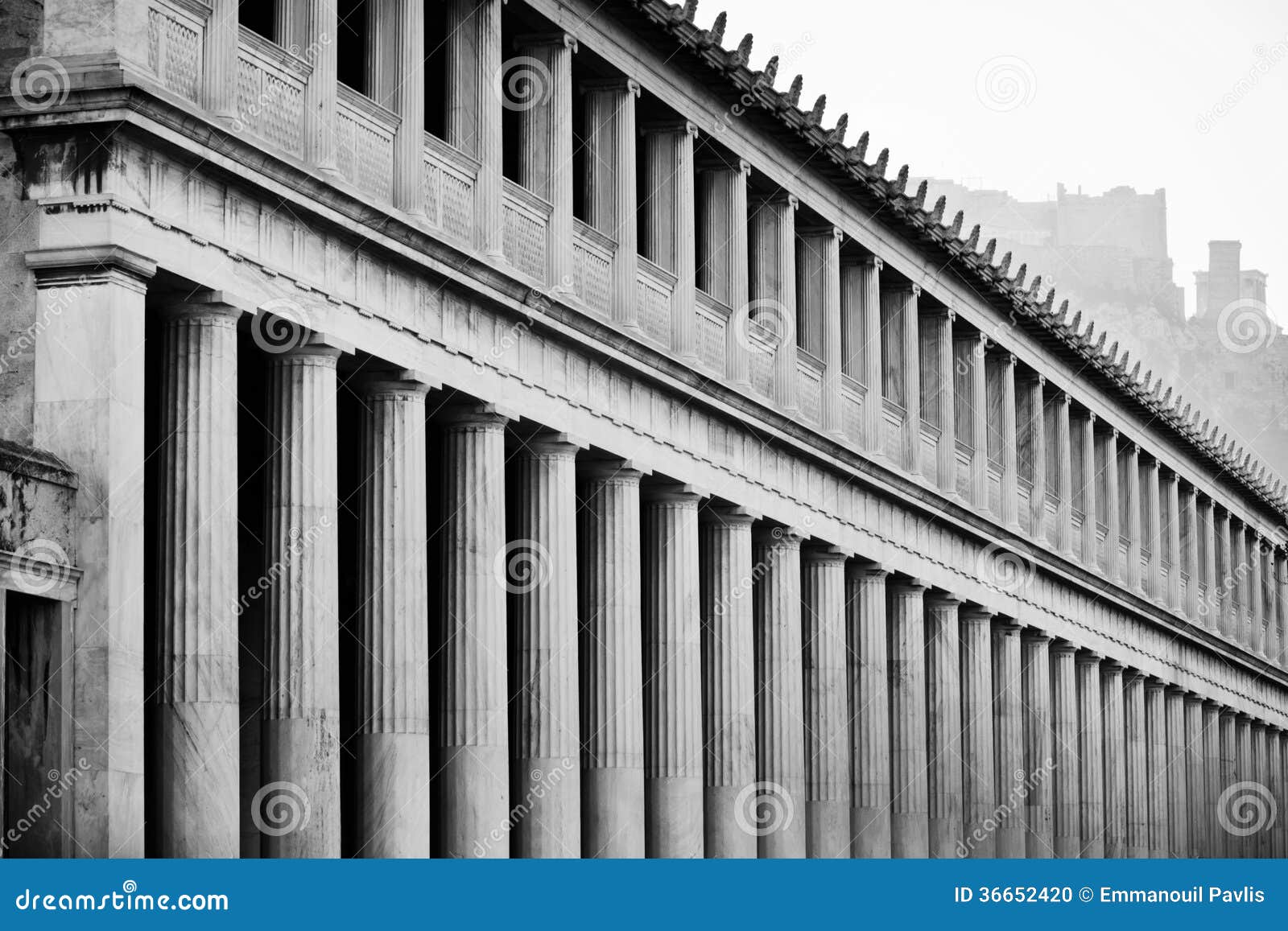 Stoa of Attalos at Athens, Greece Stock Photo - Image of agora, city ...