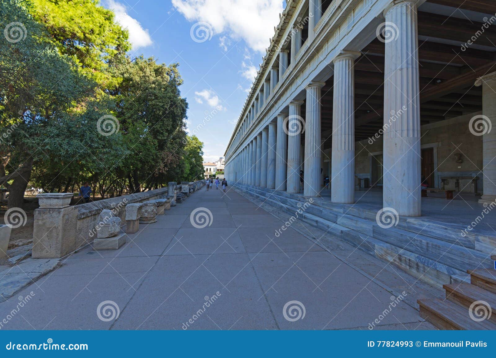 Stoa of Attalos, Athens-Greece Editorial Stock Photo - Image of ancient ...