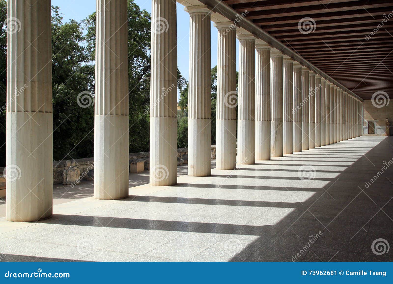 Stoa of Attalos, Athens, Greece Stock Image - Image of greece, column ...