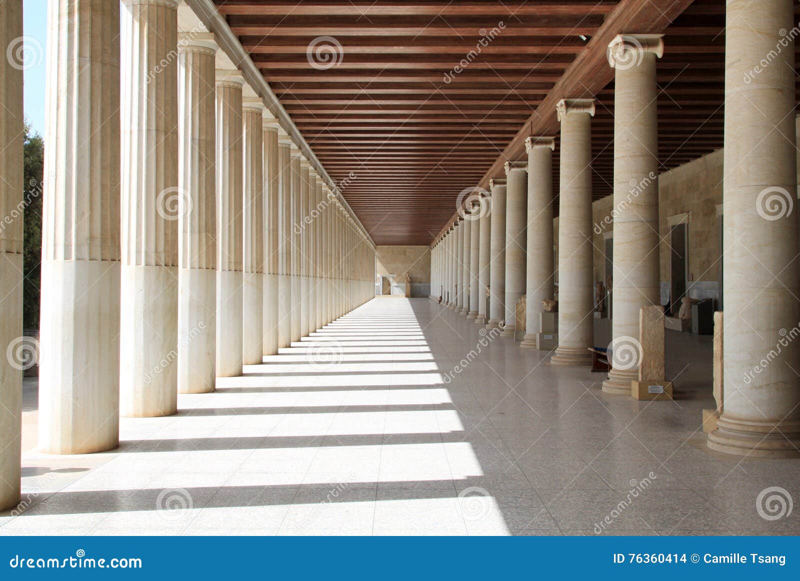 Stoa of Attalos, Athens, Greece Stock Photo - Image of array, colonnade ...