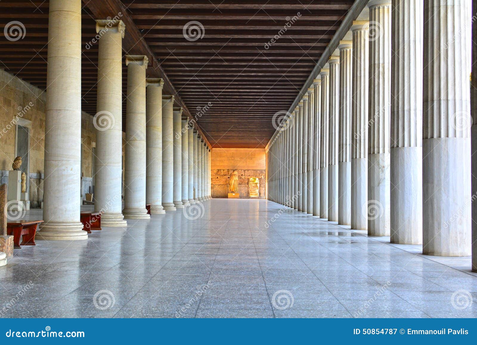 Stoa of Attalus stock image. Image of perspective, ancient - 50854787