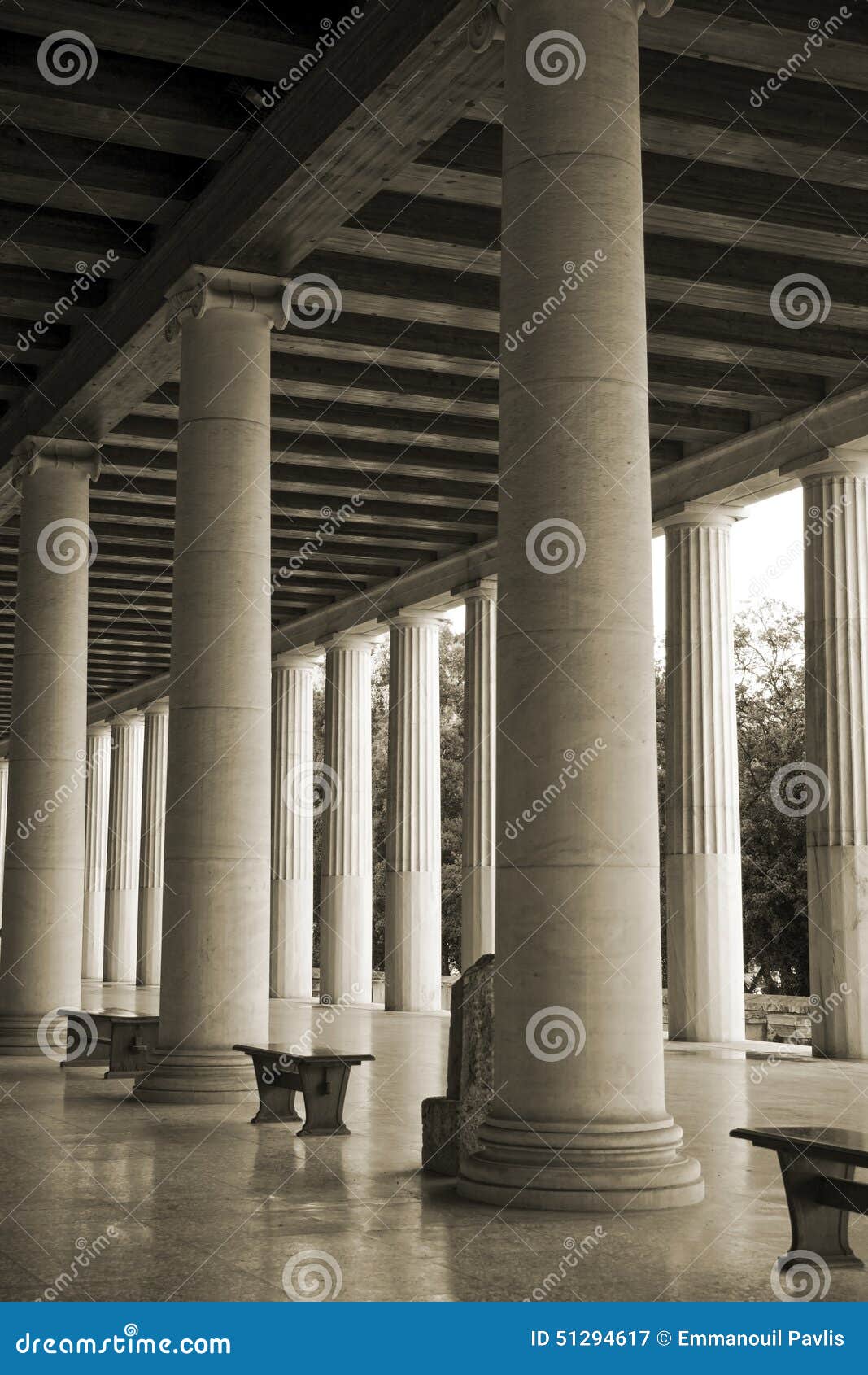 Stoa of Attalus stock image. Image of europe, kings, agora - 51294617