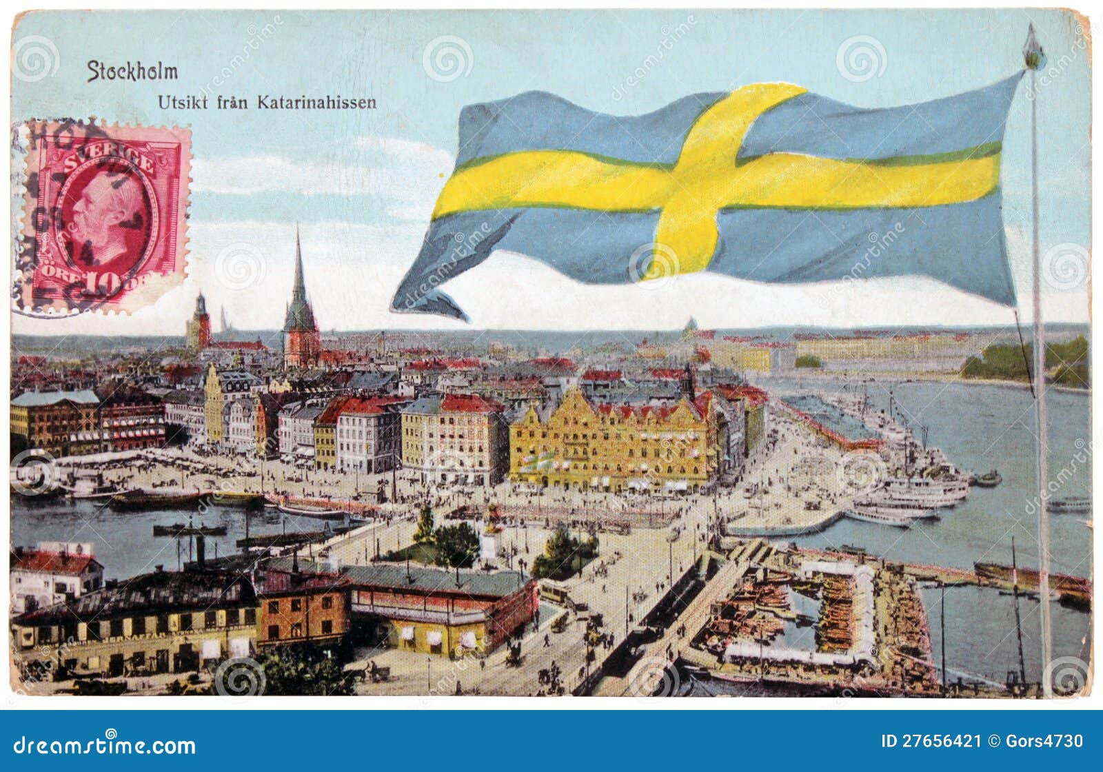 Stocholm Retro Postcard editorial photo. Image of retro - 27656421