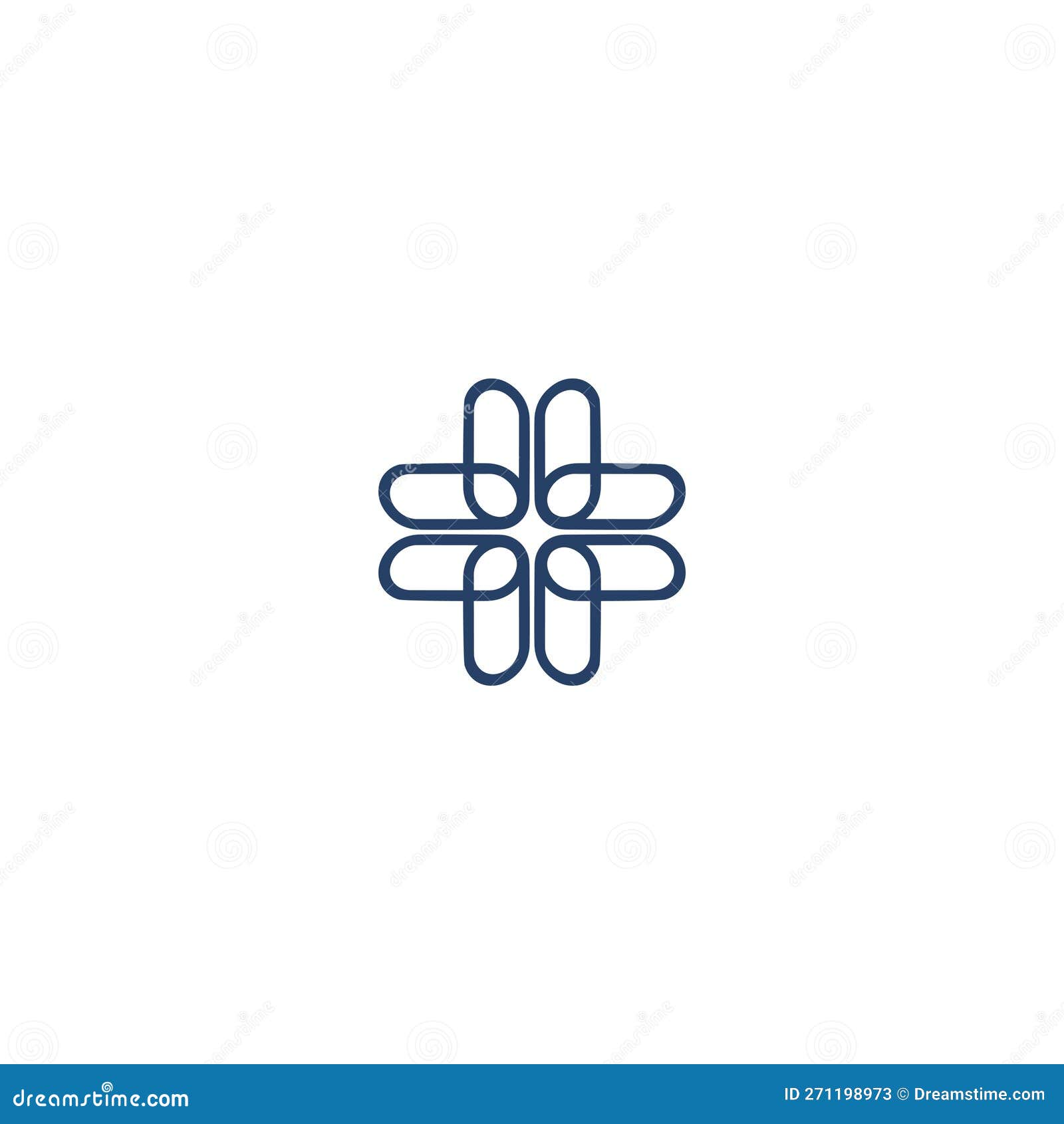 Four Corners Luck Icon Logo Simple Luck Symbol Stock Vector ...