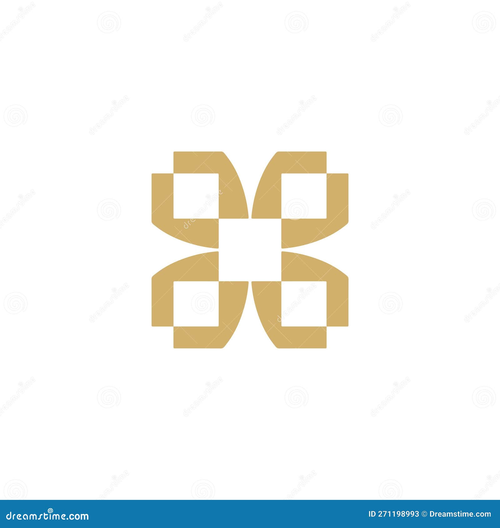 Four Corners Luck Icon Logo Simple Luck Symbol Stock Vector ...