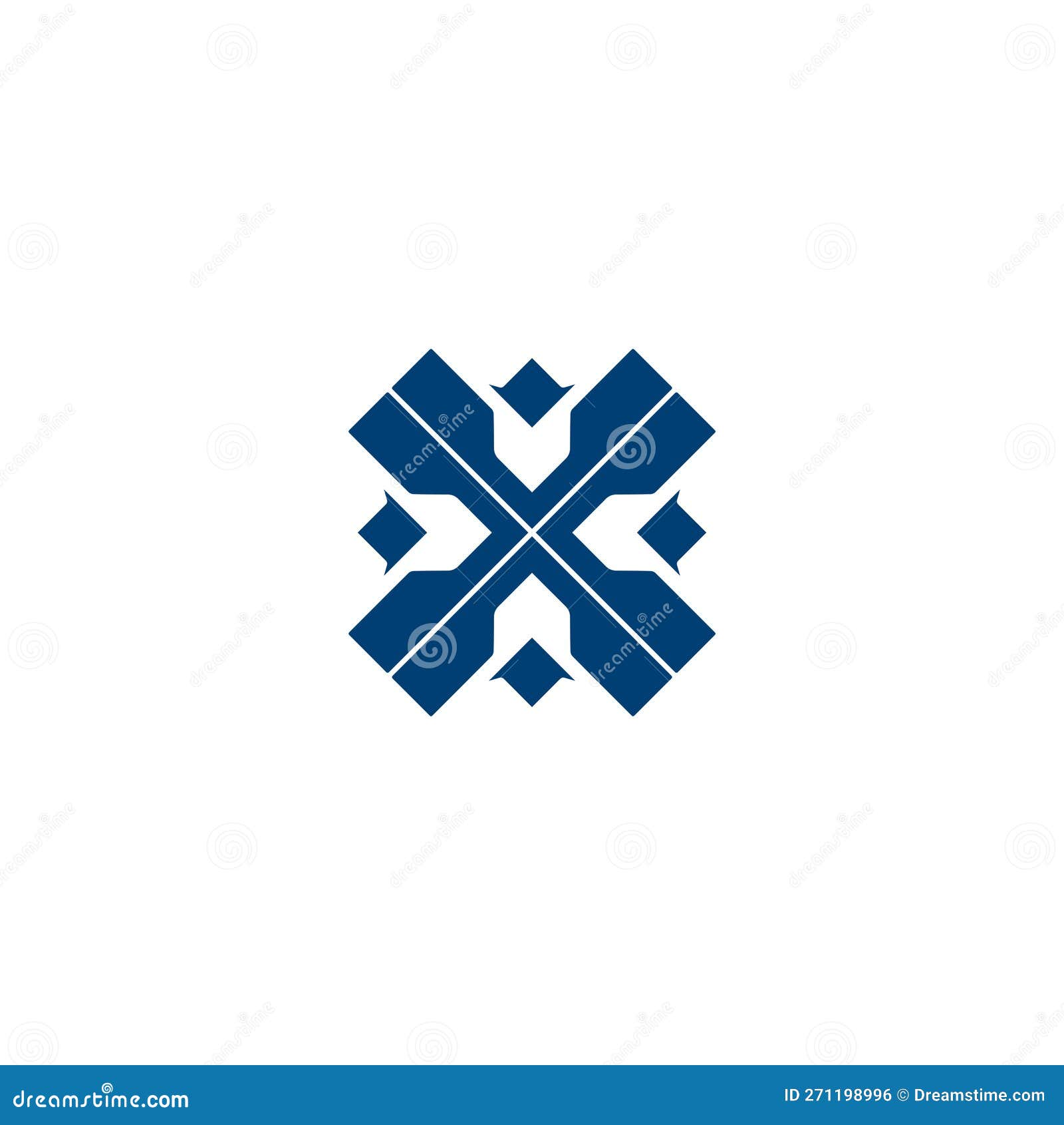 Four Corners Luck Icon Logo Simple Luck Symbol Stock Vector ...