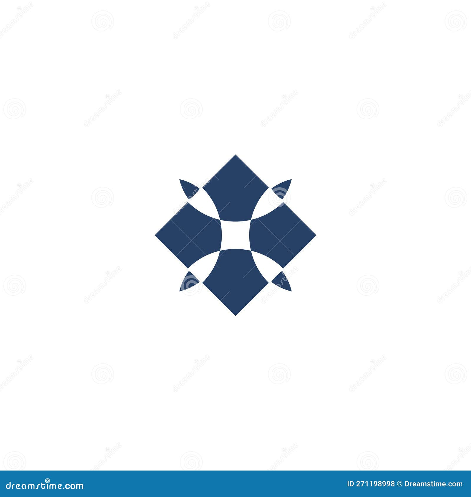 Four Corners Luck Icon Logo Simple Luck Symbol Stock Vector ...