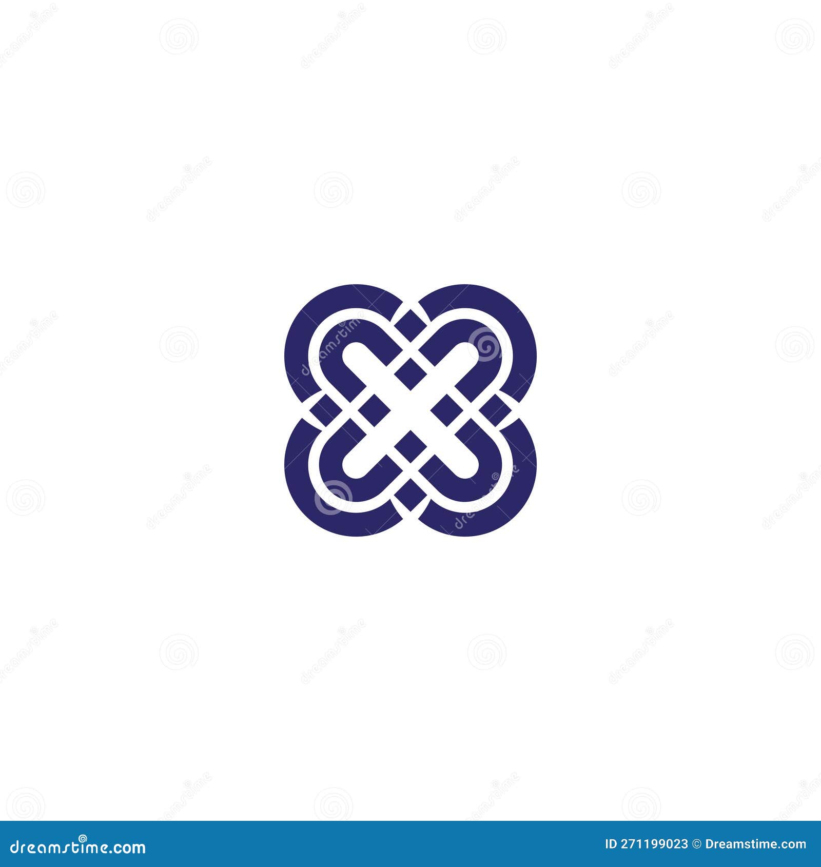 Four Corners Luck Icon Logo Simple Luck Symbol Stock Vector ...