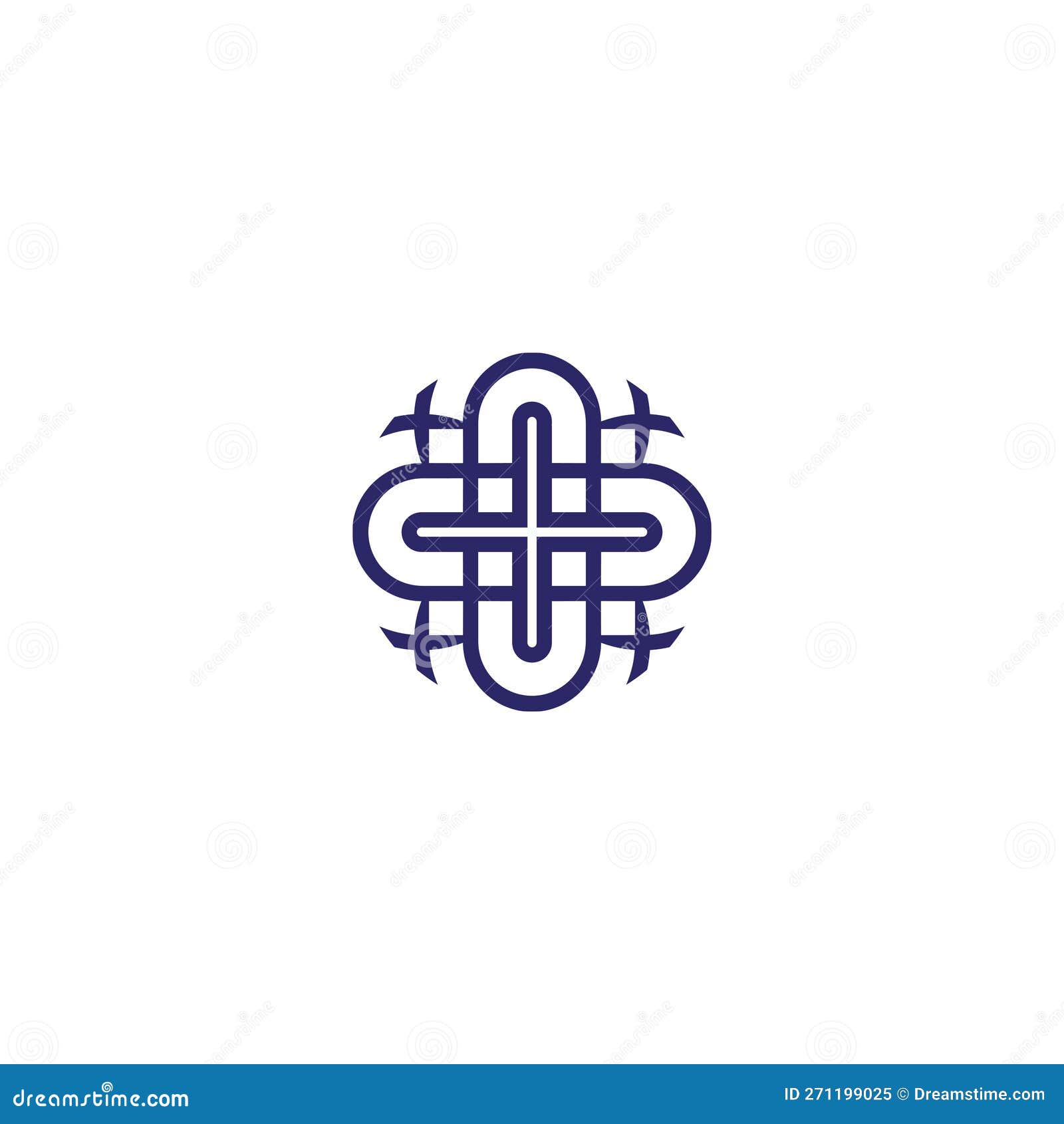 Four Corners Luck Icon Logo Simple Luck Symbol Stock Vector ...