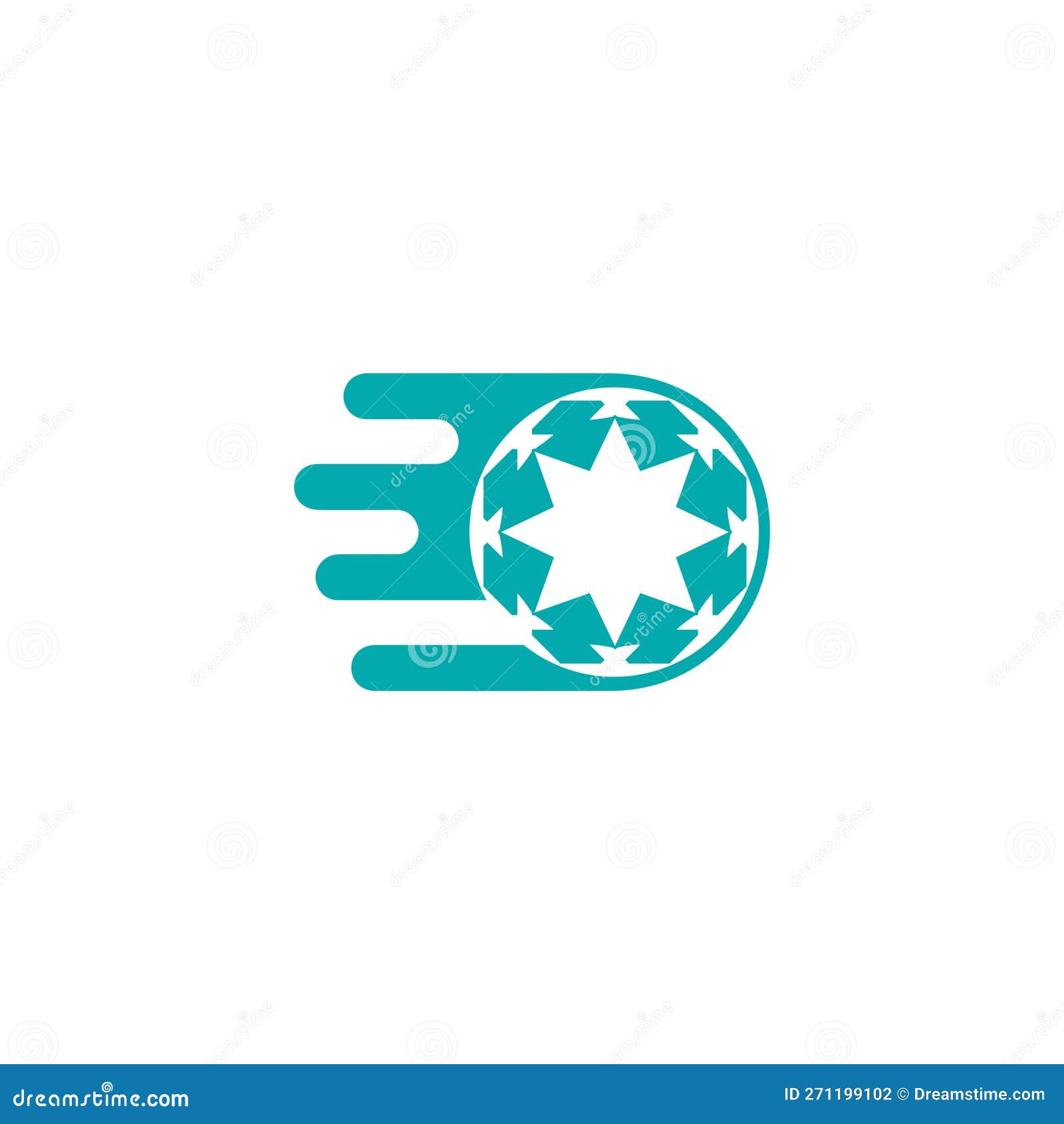 Moving Ball Logo Fast Moving Ball Icon Star Ball Stock Vector ...